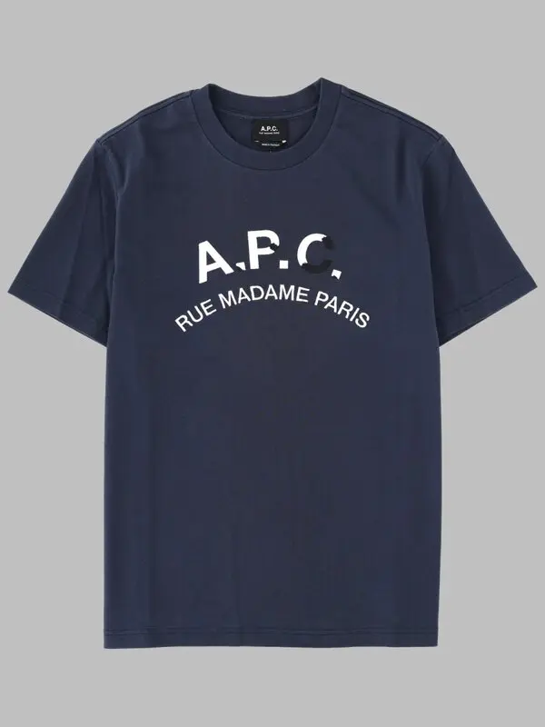 A.p.c. Organic Cotton Logo T-shirt - Blue