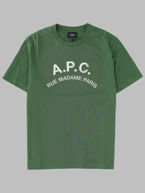 A.p.c. Organic Cotton Logo T-shirt - Green