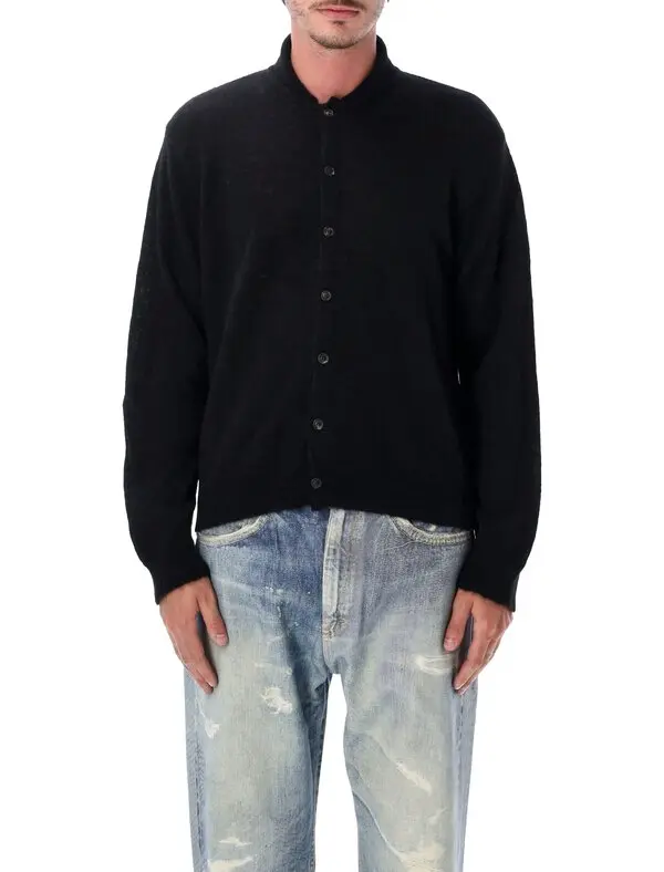 Our Legacy Premium Alpaca-wool Blend Button-up Sweater - Nero