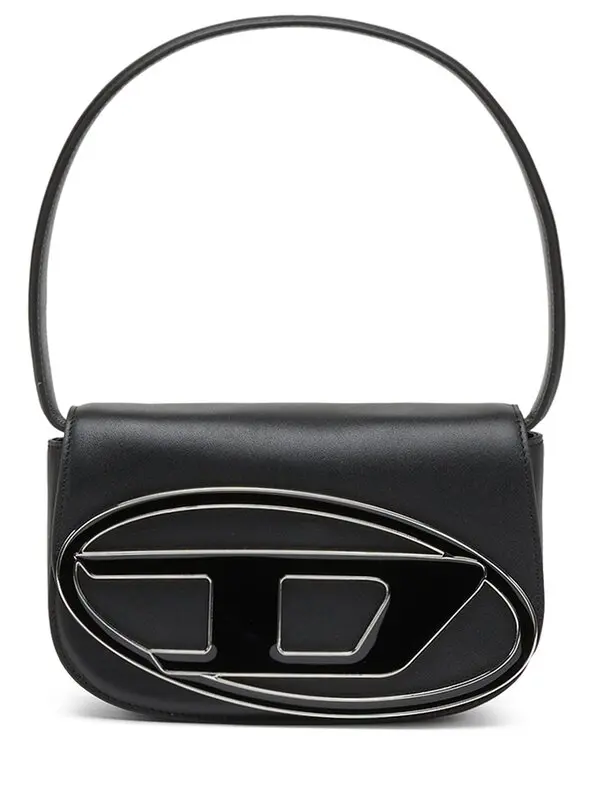 DIESEL® Mini Top Handle Shoulder Bag With Logo Plaque - Nero