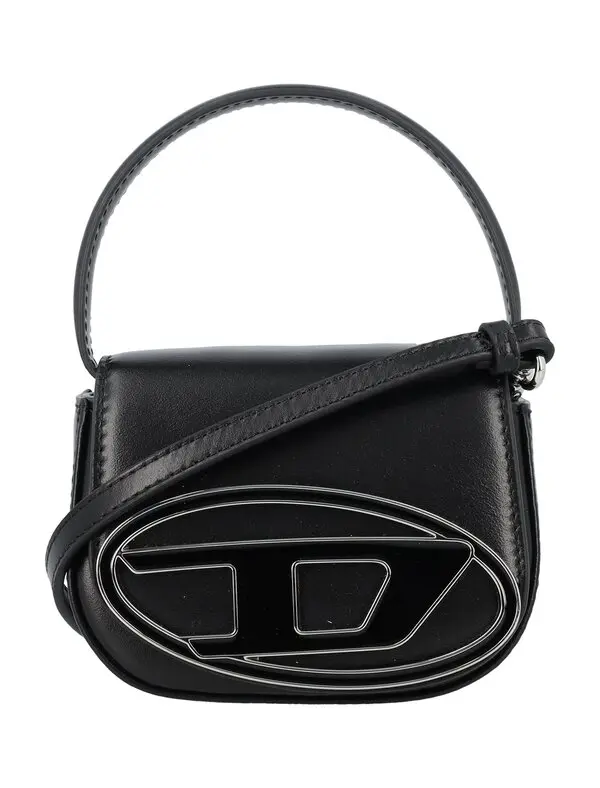 DIESEL® Logo Detail Mini Crossbody Bag - Nero