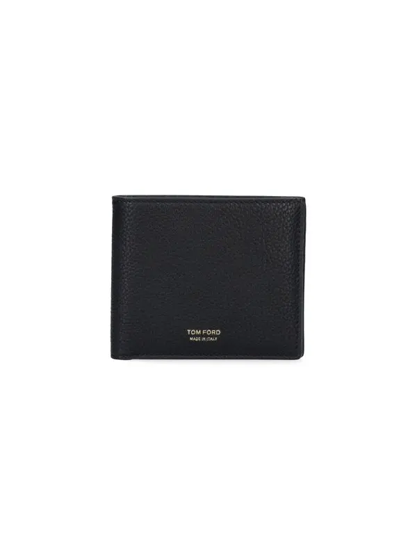 TOM FORD Mini Leather Pouch Wallet, 9 Cm X 11 Cm X 2 Cm - Black
