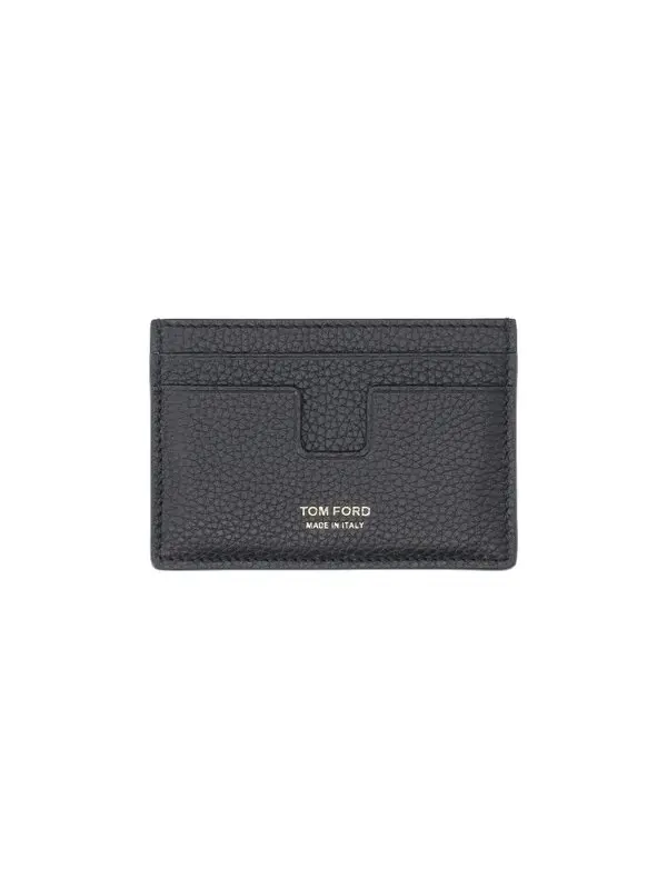TOM FORD Leather Card Holder - Black