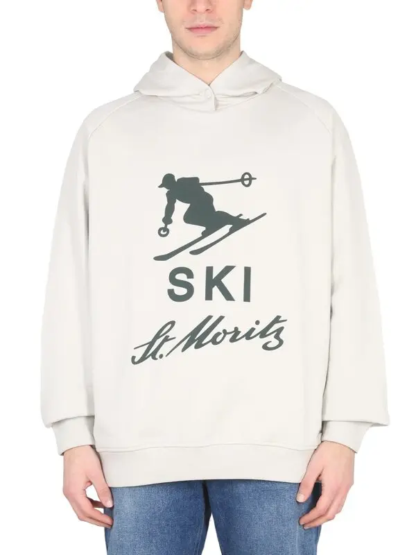 Bally Cotton Sweatshirt With Ski Graphic