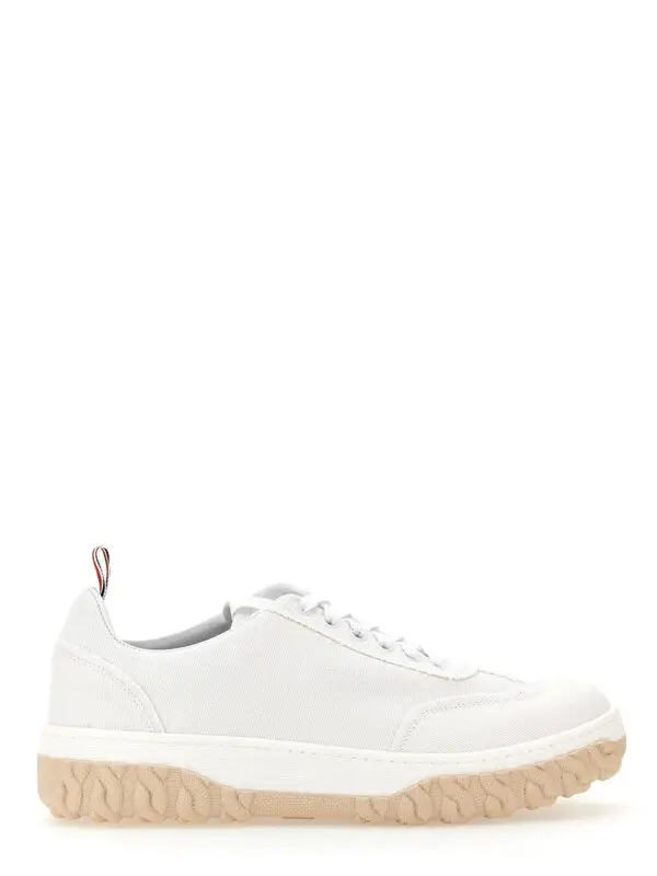 Thom Browne Canvas Sneakers With Braided Rubber Sole