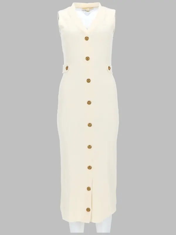 Michael Kors Fitted Stretch Suit Midi Dress
