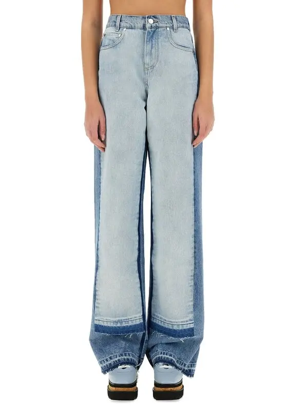 Stella McCartney Layered Wide-leg Jeans - Denim