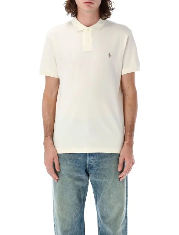 Polo Ralph Lauren Classic Cotton Piqué Polo In Large Size - White