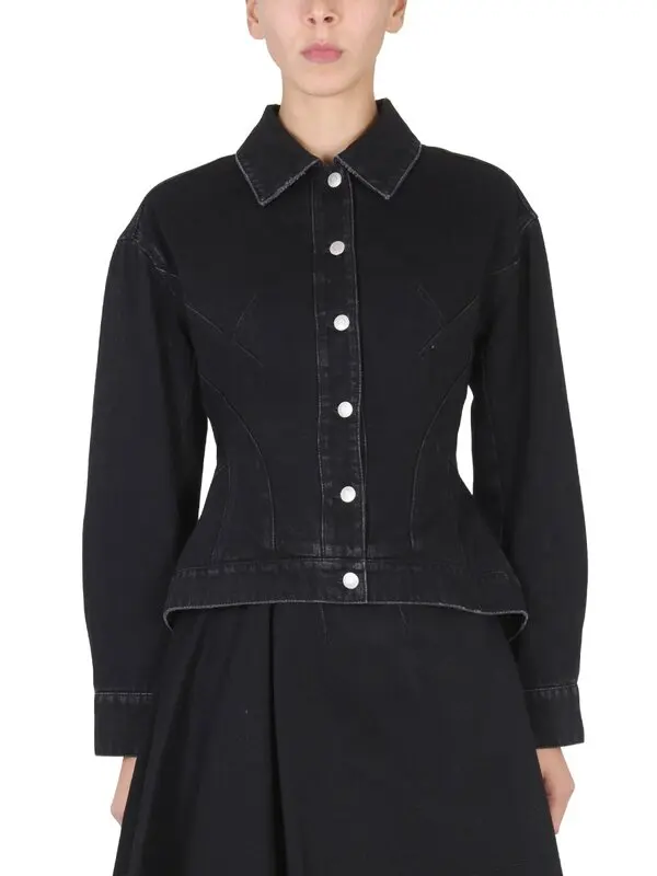Alexander McQueen Hybrid Denim Jacket - Black