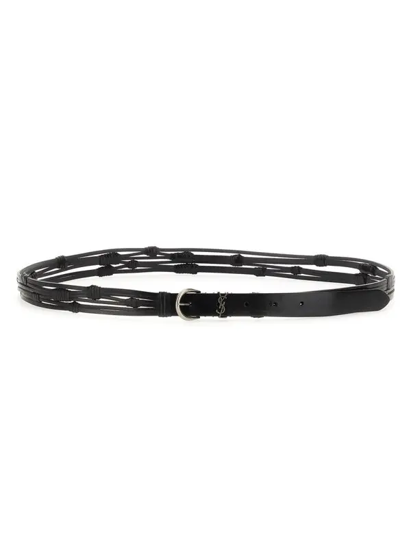 Saint Laurent Mini Croissant De Lune Belt - Black