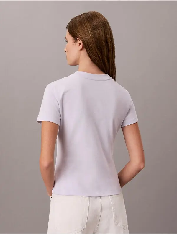Calvin Klein Allover Monogram Slim T-shirt - Lacey Lilac