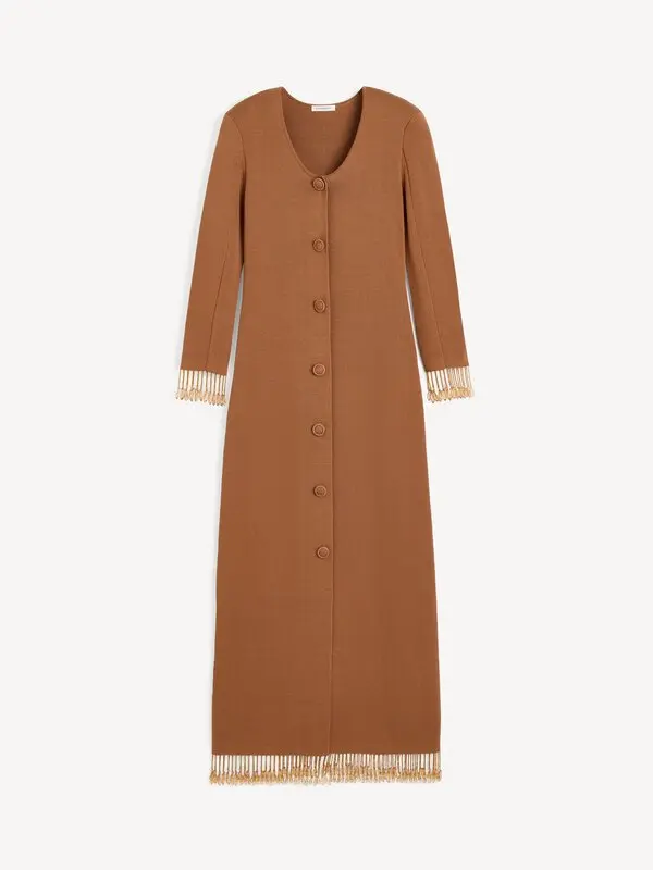 BY MALENE BIRGER Serafina Embellished Maxi Dress - Latte Brown