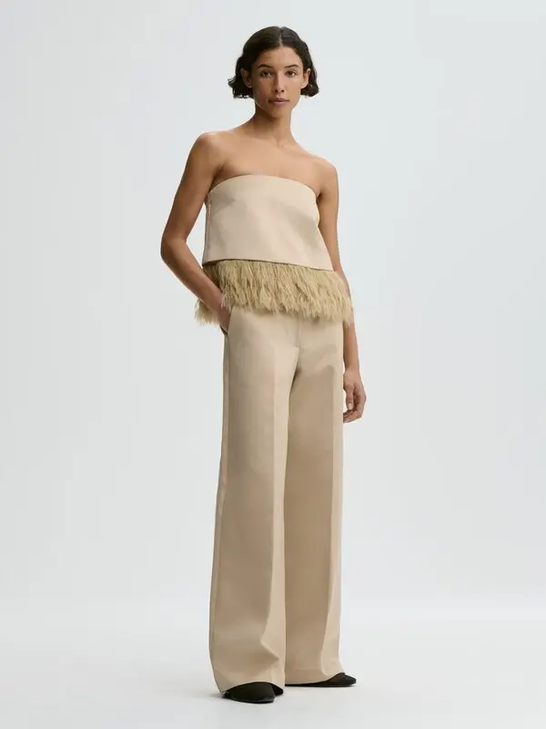 BY MALENE BIRGER Melva Fringe Top - Old Beige