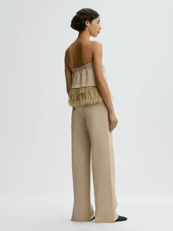 BY MALENE BIRGER Melva Fringe Top - Old Beige