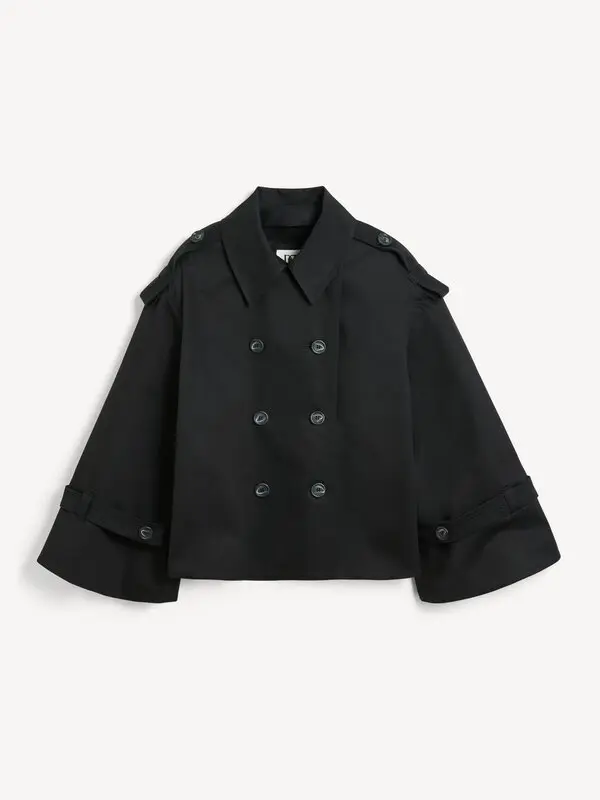 BY MALENE BIRGER Alisandra Double-breasted Trench Jacket - Black