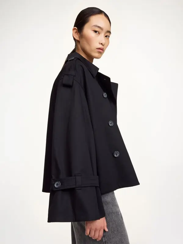 BY MALENE BIRGER Alisandra Double-breasted Trench Jacket - Black
