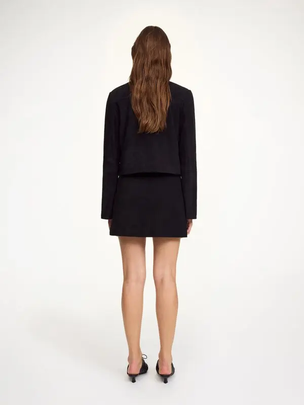 BY MALENE BIRGER Nola Suede Mini Skirt - Black
