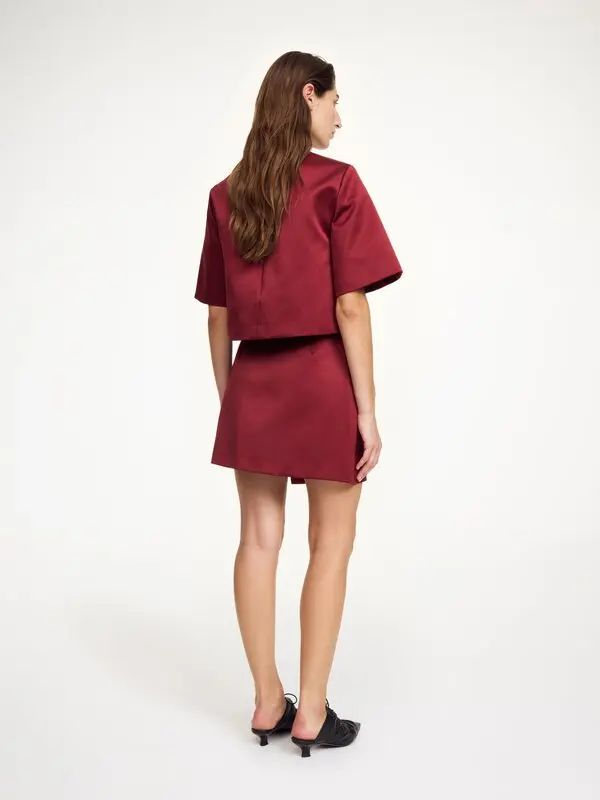 BY MALENE BIRGER Raye Mini Skirt - Cabernet