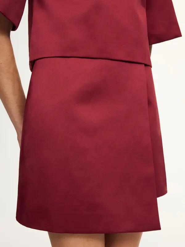 BY MALENE BIRGER Raye Mini Skirt - Cabernet