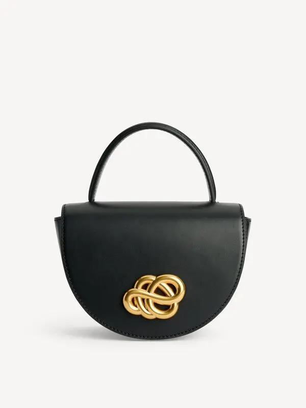 BY MALENE BIRGER Cebelli Leather Top Handle Bag - Black