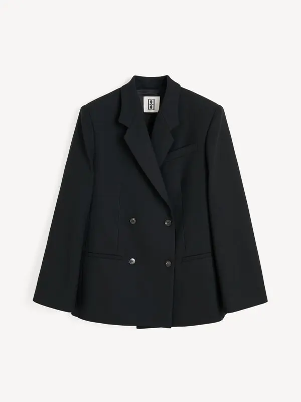 BY MALENE BIRGER Ramona Double-breasted Blazer - Black