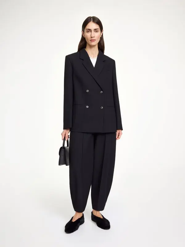 BY MALENE BIRGER Ramona Double-breasted Blazer - Black