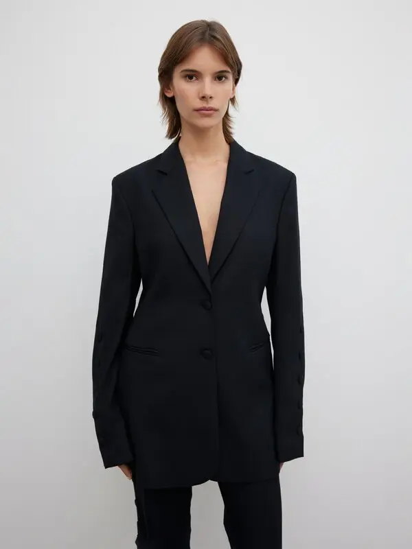 HOUSE OF DAGMAR Single Breasted Slim Button Blazer