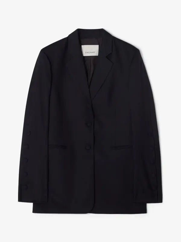 HOUSE OF DAGMAR Single Breasted Slim Button Blazer