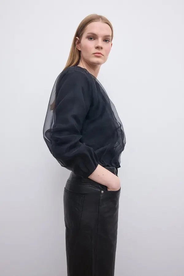 HOUSE OF DAGMAR Layered Chiffon Cardigan