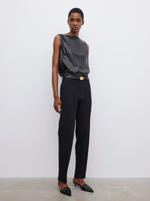HOUSE OF DAGMAR Mid-waist Slim Fit Trousers