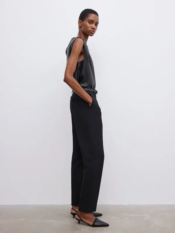 HOUSE OF DAGMAR Mid-waist Slim Fit Trousers