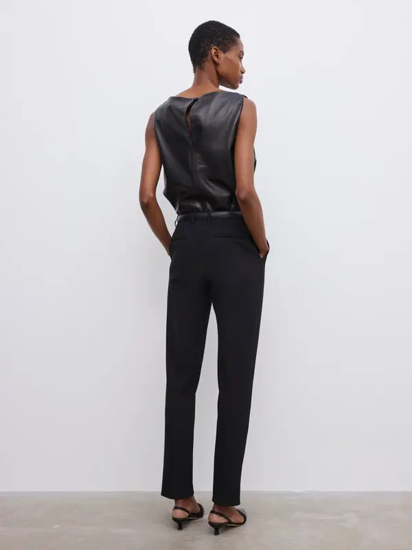 HOUSE OF DAGMAR Mid-waist Slim Fit Trousers