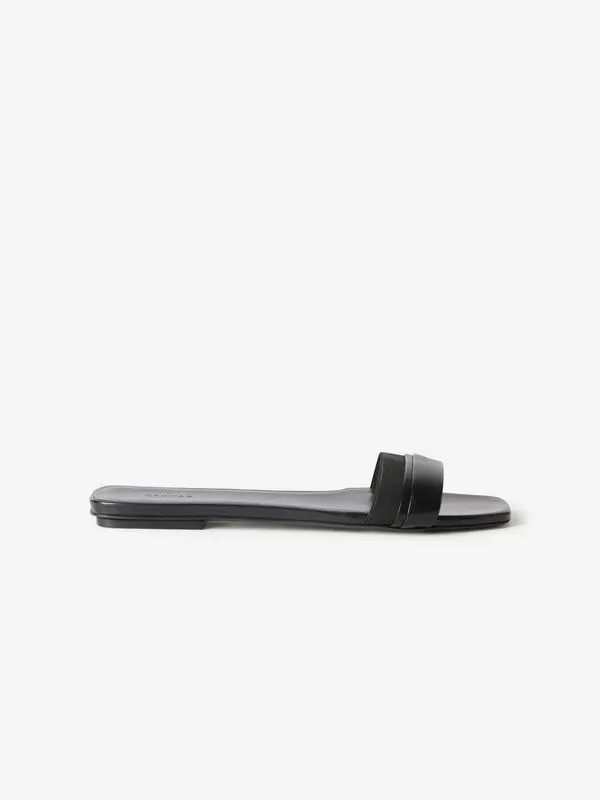HOUSE OF DAGMAR Nappa Leather Flat Sandals