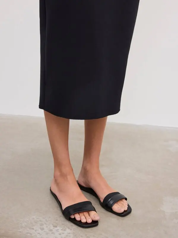 HOUSE OF DAGMAR Nappa Leather Flat Sandals