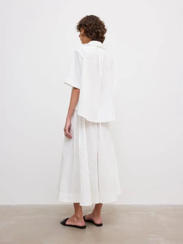 HOUSE OF DAGMAR Striped Cotton Jacquard Maxi Skirt