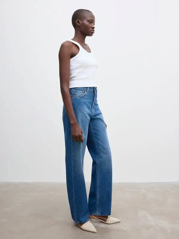HOUSE OF DAGMAR Wide Leg Denim Jeans