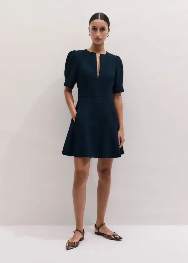 ME+EM Panelled Fit And Flare Short Dress