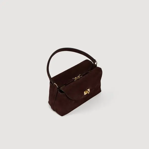Sandro Le Mini Grand Bazaar Suede Bag