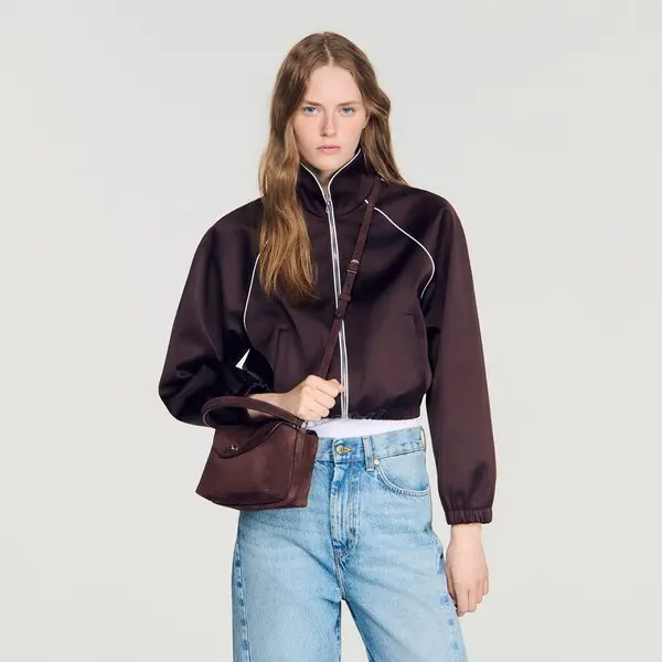 Sandro Le Mini Grand Bazaar Suede Bag