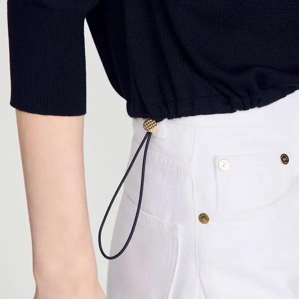 Sandro Wool Polo Shirt With Logo