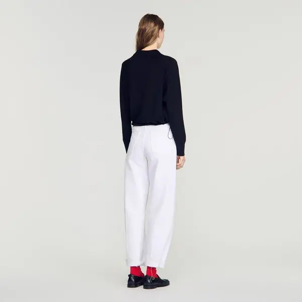 Sandro Wool Polo Shirt With Logo