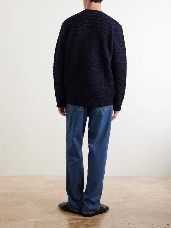 Bottega Veneta Intrecciato Wool Cardigan