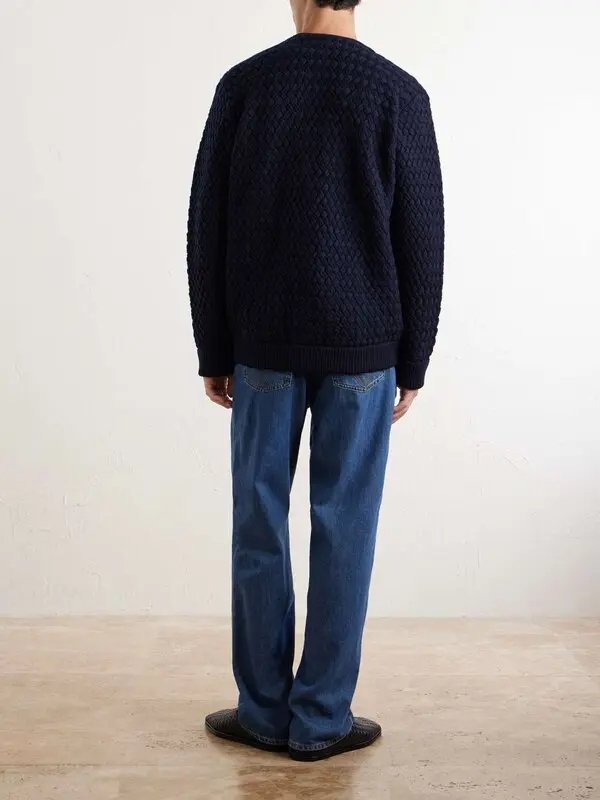 Bottega Veneta Intrecciato Wool Cardigan