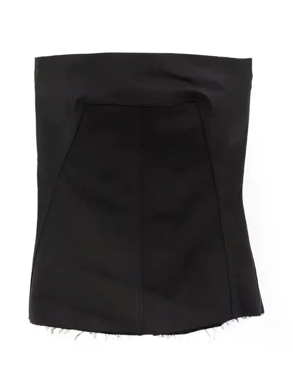 Rick Owens Frayed-edge Strapless Top