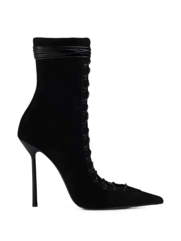 LE SILLA Colette Lace-up Ankle Boots - Black