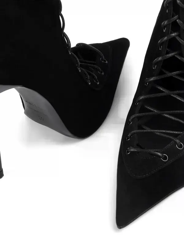 LE SILLA Colette Lace-up Stiletto Ankle Boots - Black