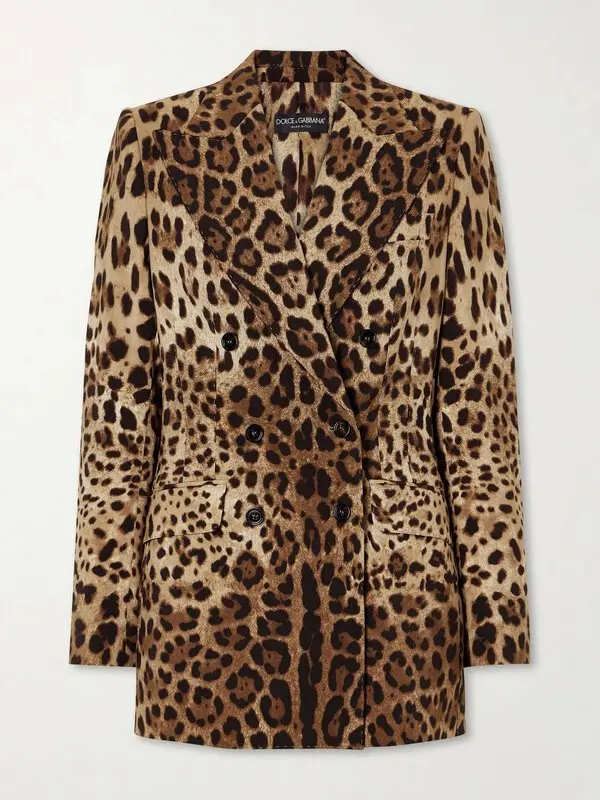 Dolce & Gabbana Leopard-print Wool Blazer - Leopard Print