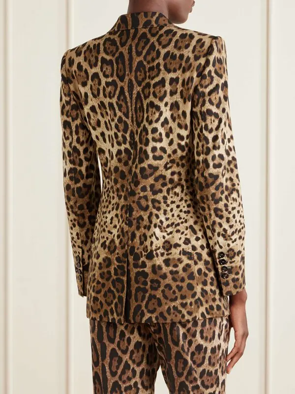 Dolce & Gabbana Leopard-print Wool Blazer