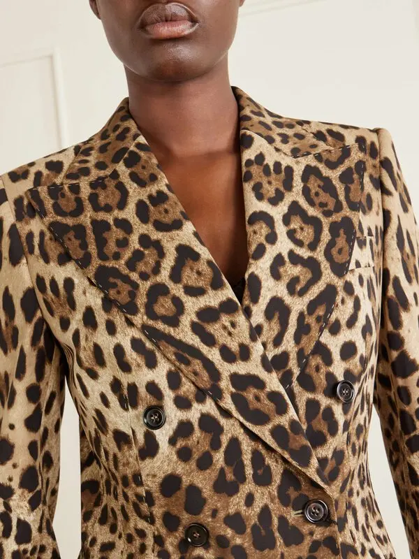 Dolce & Gabbana Leopard-print Wool Blazer
