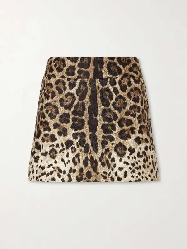 Dolce & Gabbana Leopard-print Cotton Mini Skirt - Leopard Print